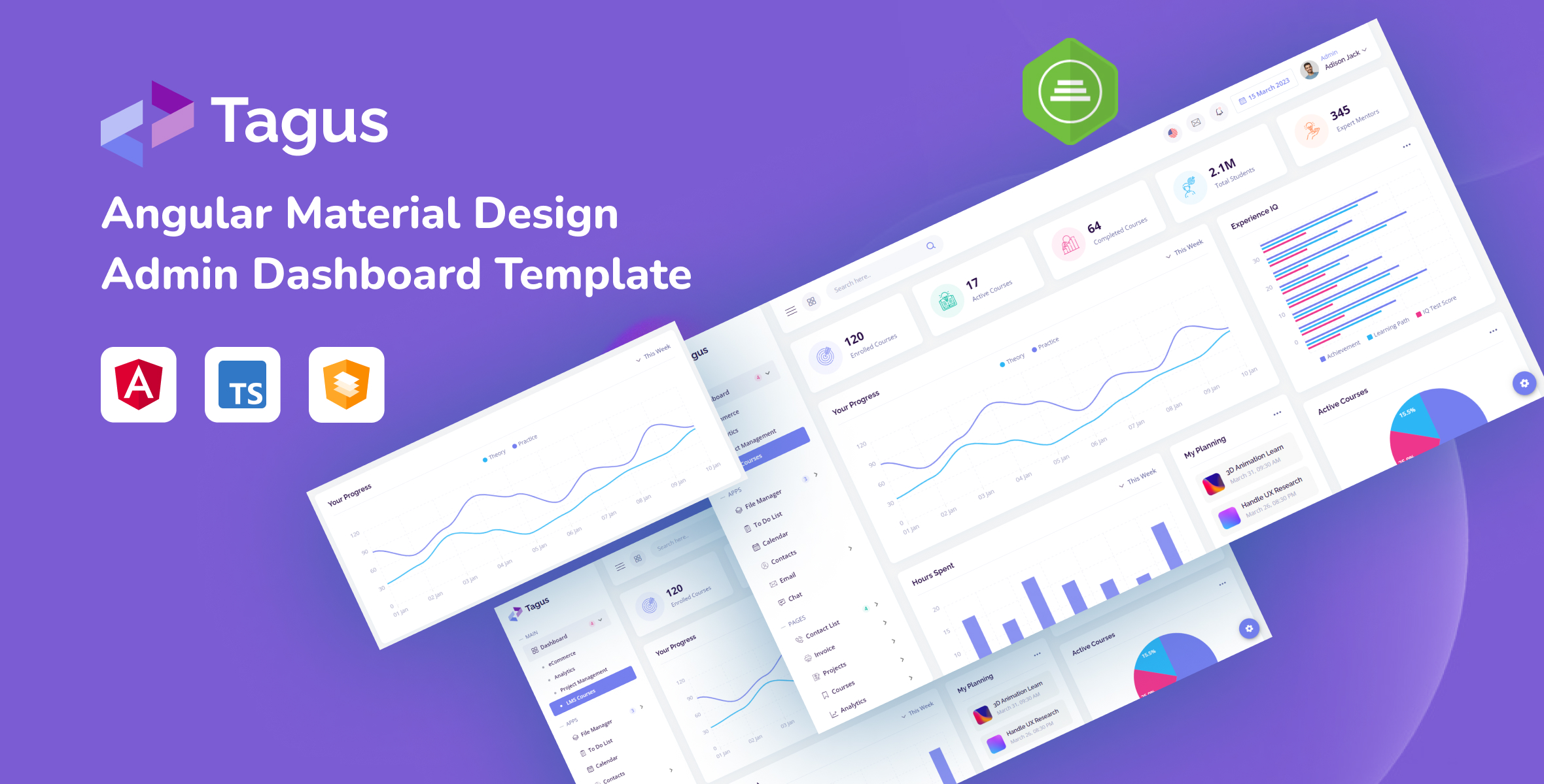 Tagus - Angular 18+ Material Design Admin Dashboard Template by EnvyTheme