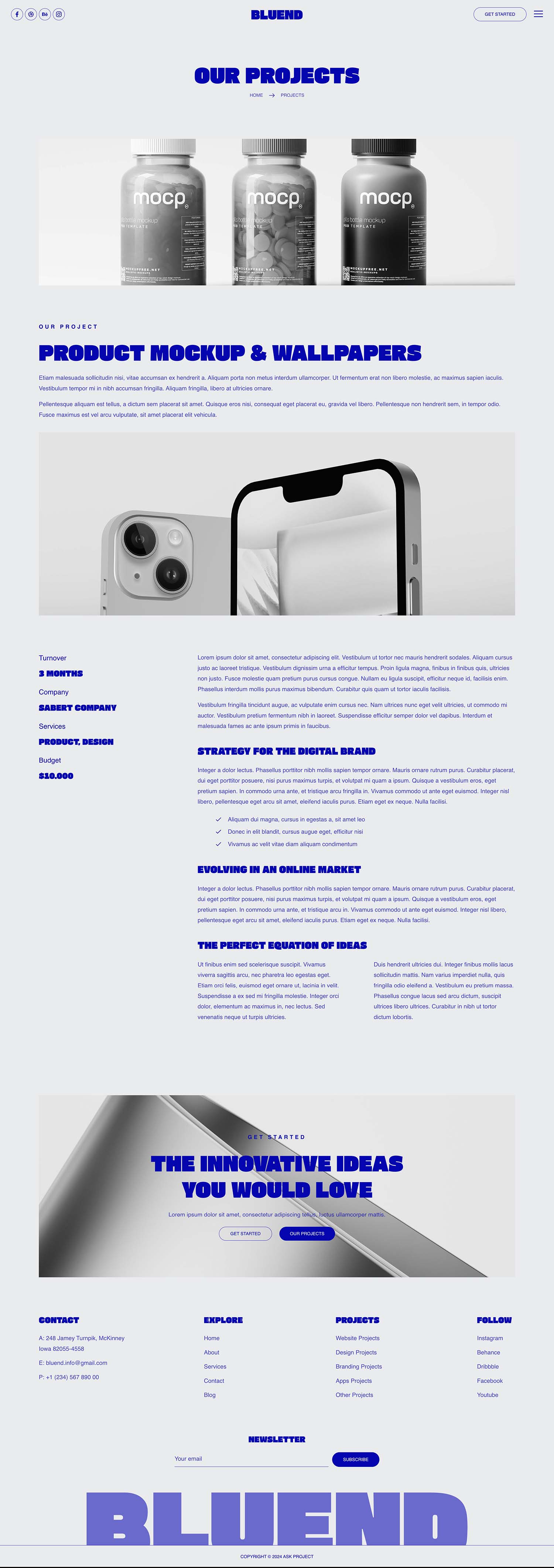 Bluend - Creative Agency & Portfolio Elementor Template Kit by askproject