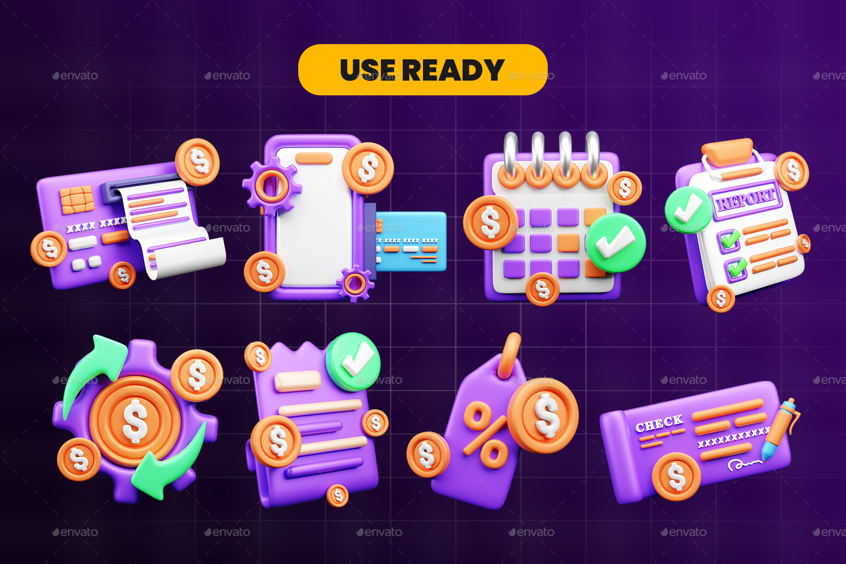 Payment Transaction 3d Illustration Icon Pack, Graphics | GraphicRiver