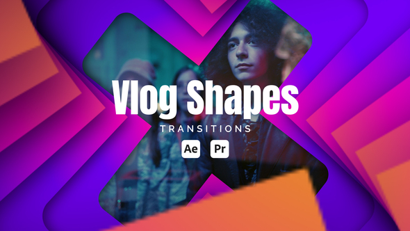 Vlog Shape Transitions, After Effects Project Files | VideoHive