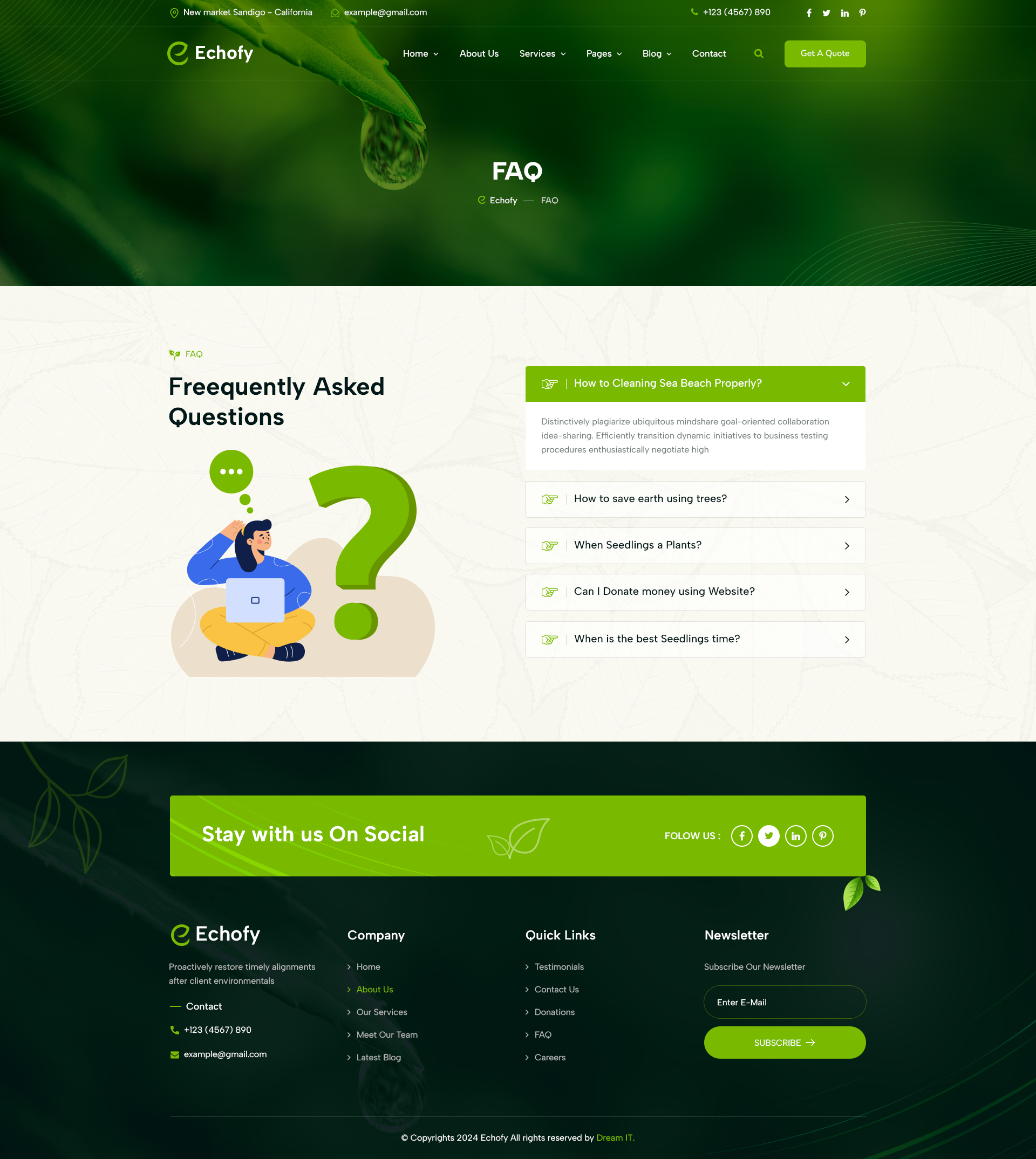 Echofy – Environment, Echology & Solar Renewable Energy PSD Template by ...