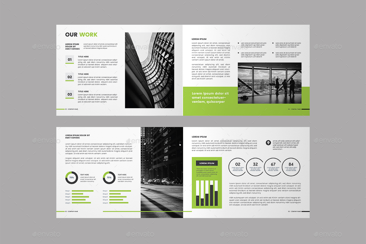 Landscape Company Profile, Print Templates | GraphicRiver