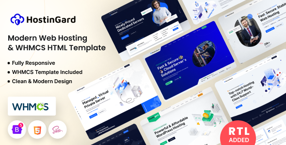 Hostingard - Web Hosting HTML Template with WHMCS by ThemeTags ...