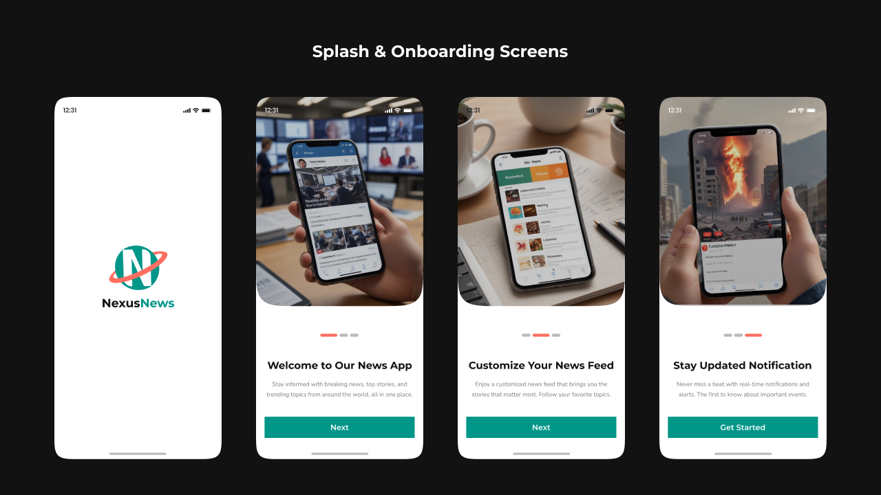NexusNews Portal React Native Expo App | Free Figma | iOS | Android by ...