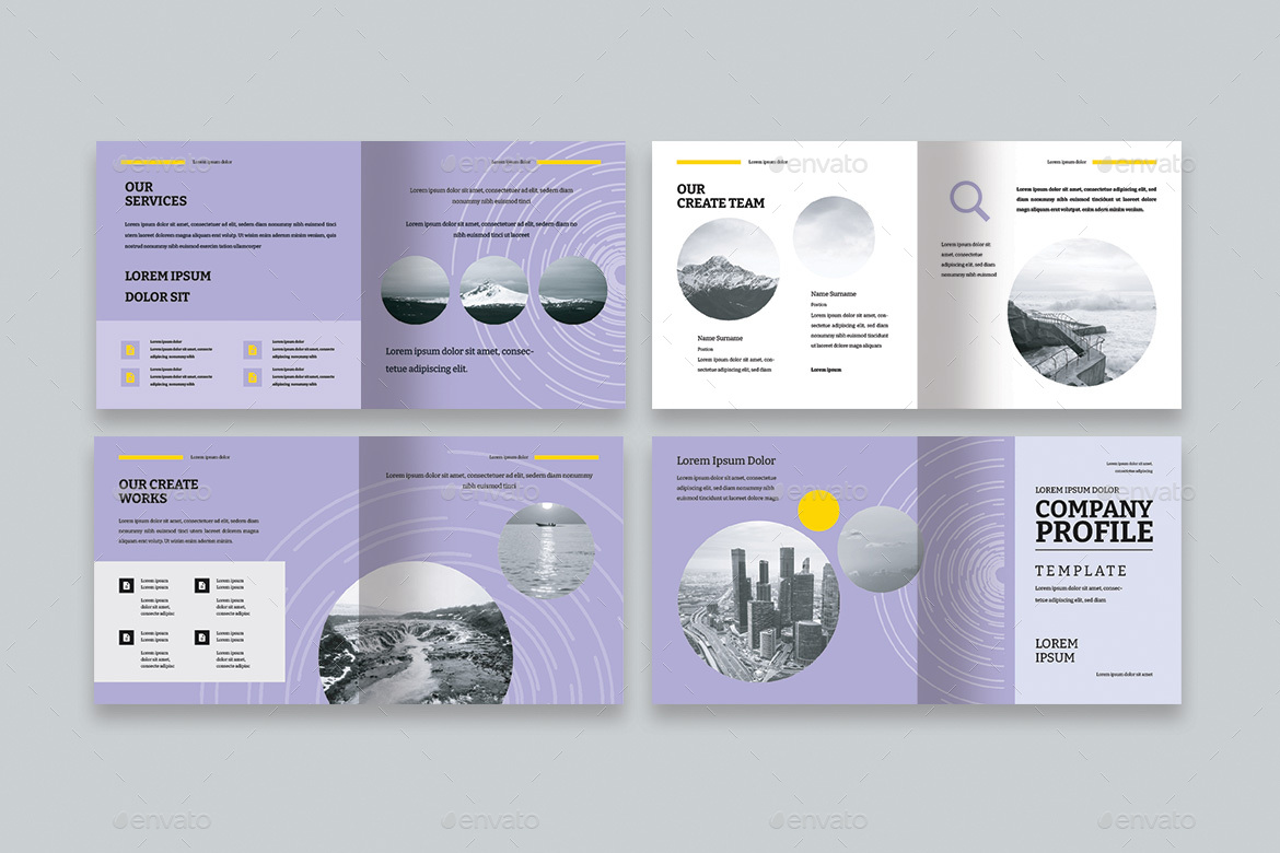 Square Company Profile Template, Print Templates | GraphicRiver