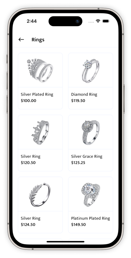 Jewellery E-Commerce App Template Flutter | Jewellery Shopping Flutter App Template by pixelnestlabs