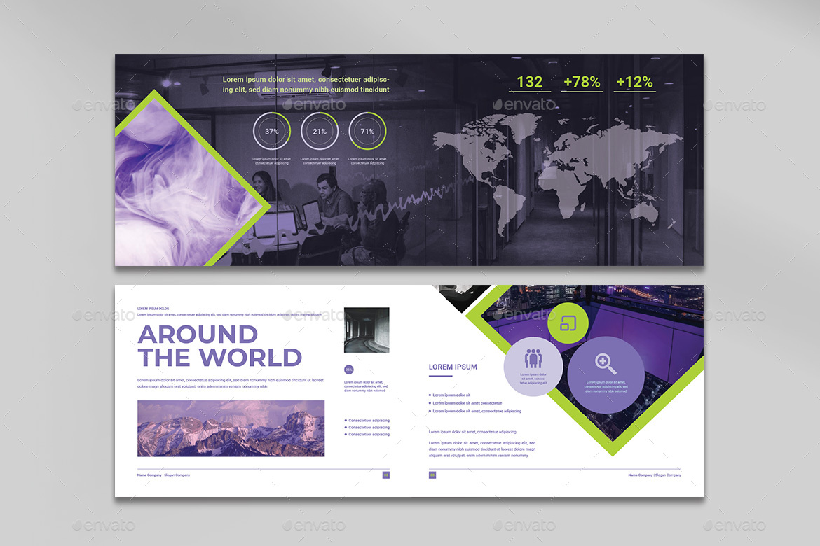 Landscape Company Profile Template, Print Templates | GraphicRiver