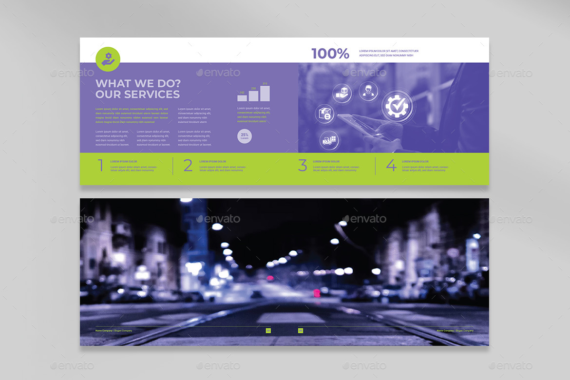 Landscape Company Profile Template, Print Templates | GraphicRiver