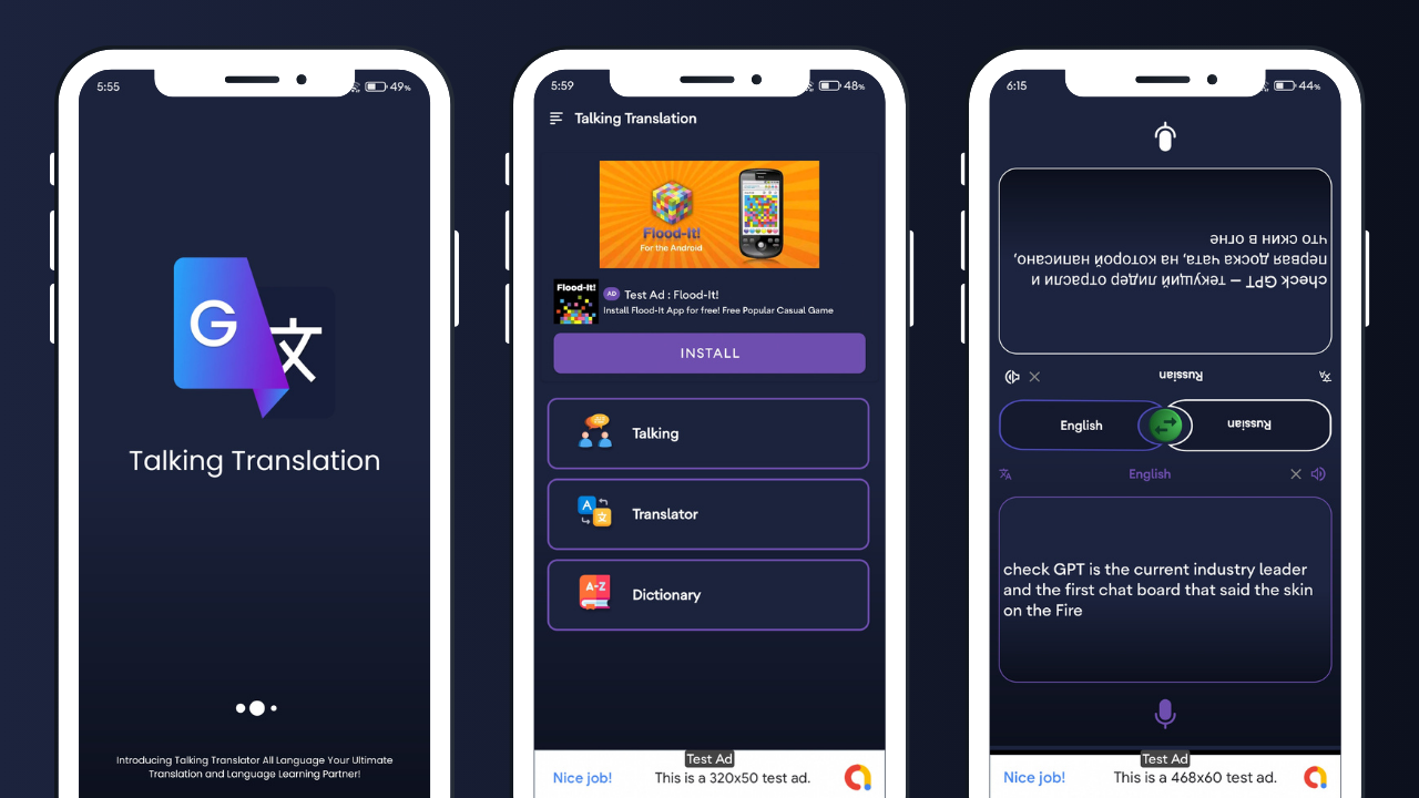 Talking Translator All Languages with AdMob Ads Android by MJAppsStudio