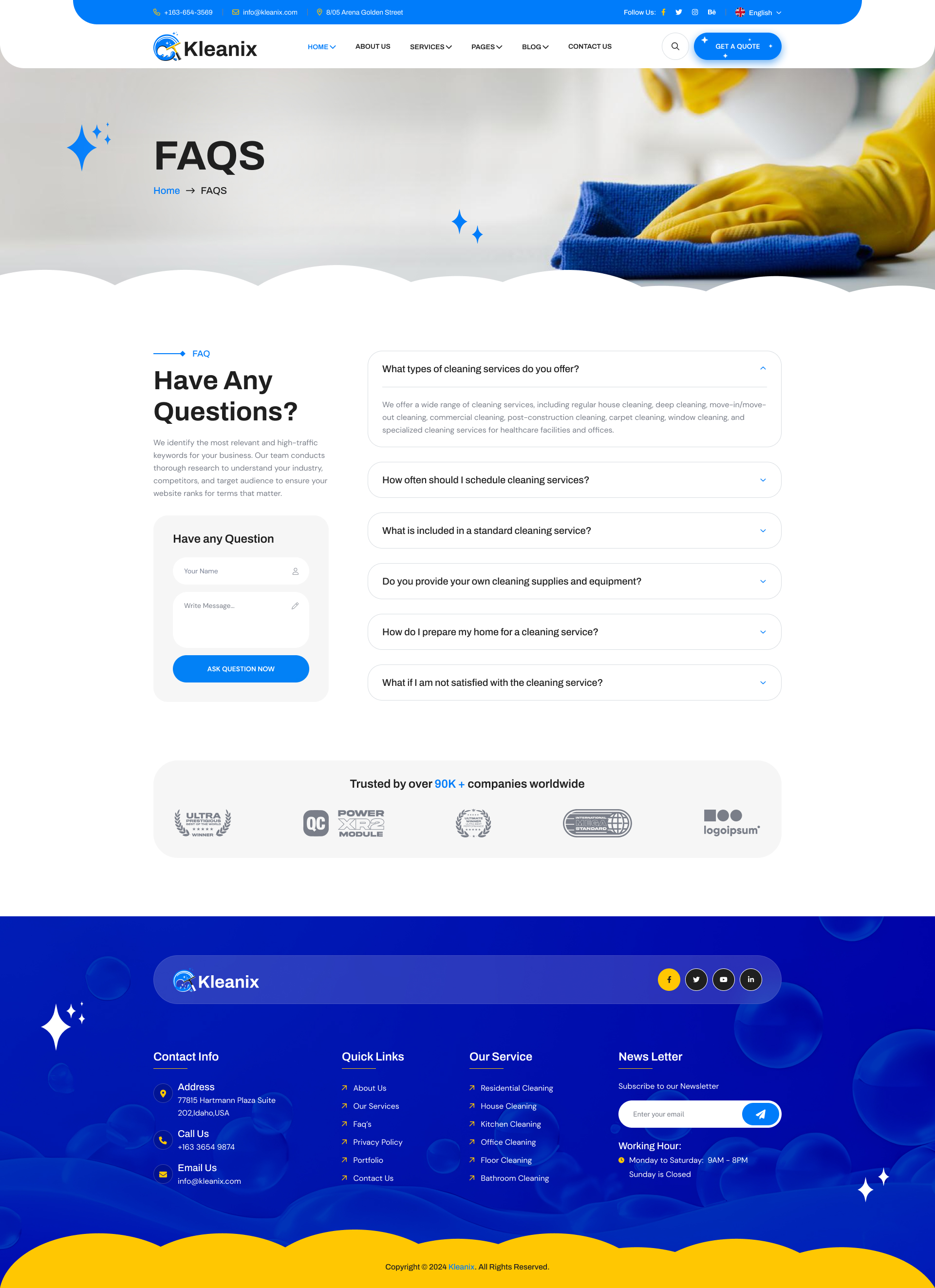 Kleanix – Cleaning Services Figma Template by themeholy | ThemeForest