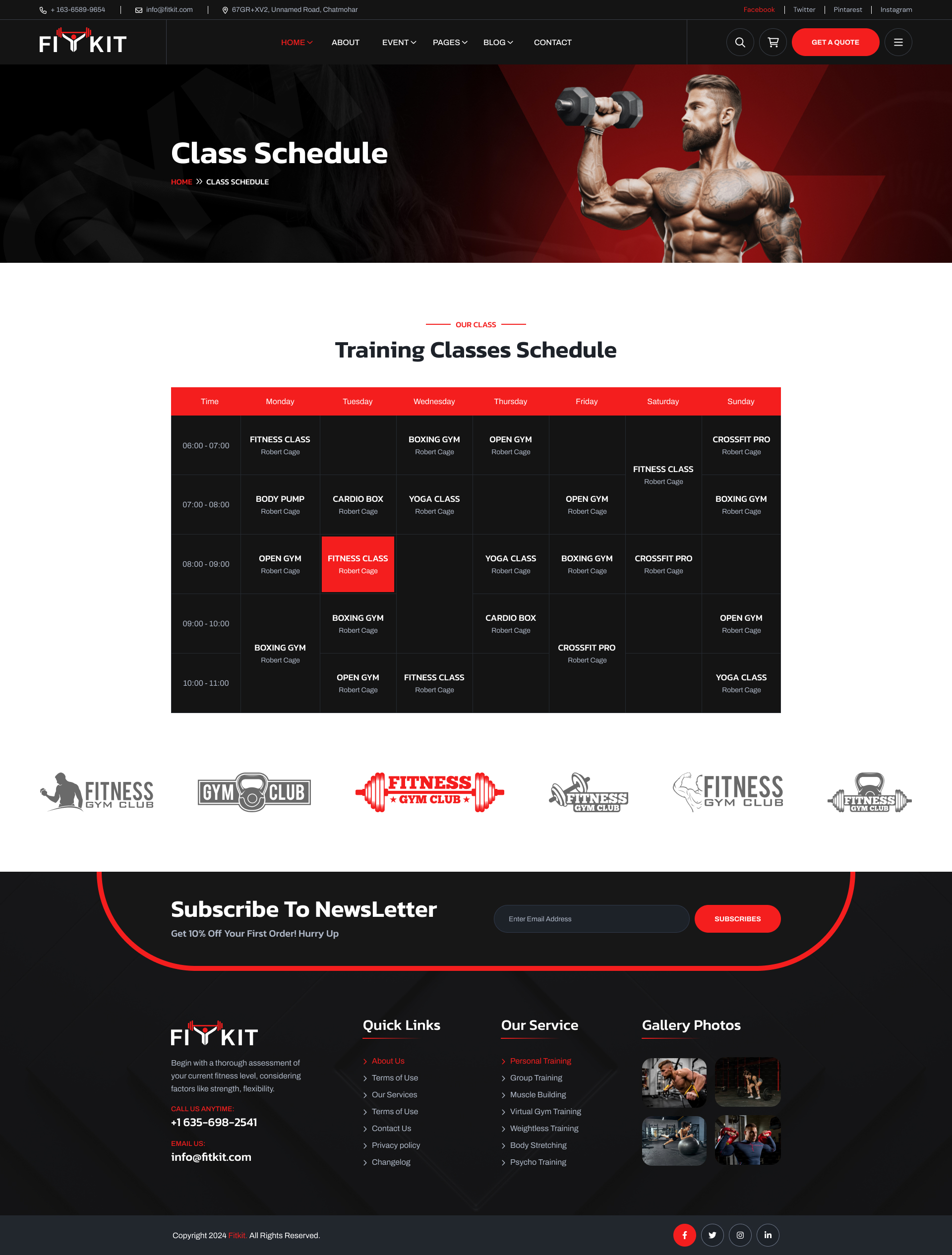 Fitkit – Gym & Fitness Centre Figma Template by themeholy | ThemeForest