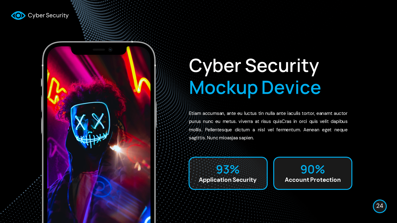 Modern Cyber Security Google Slide Template, Presentation Templates