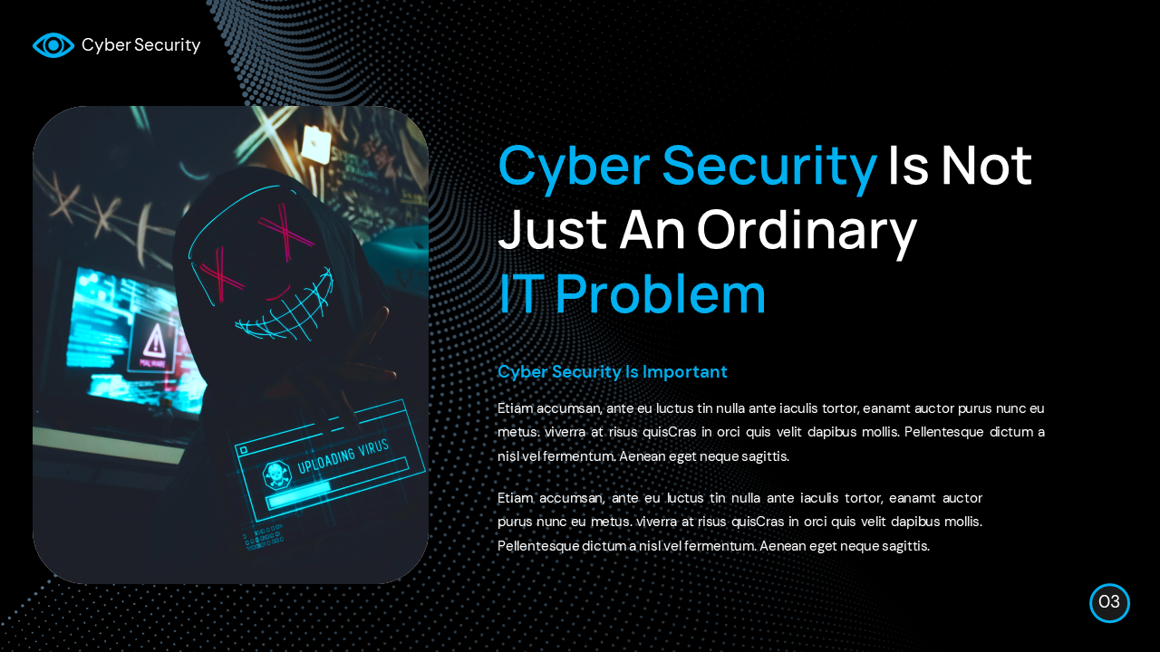 Modern Cyber Security Google Slide Template, Presentation Templates
