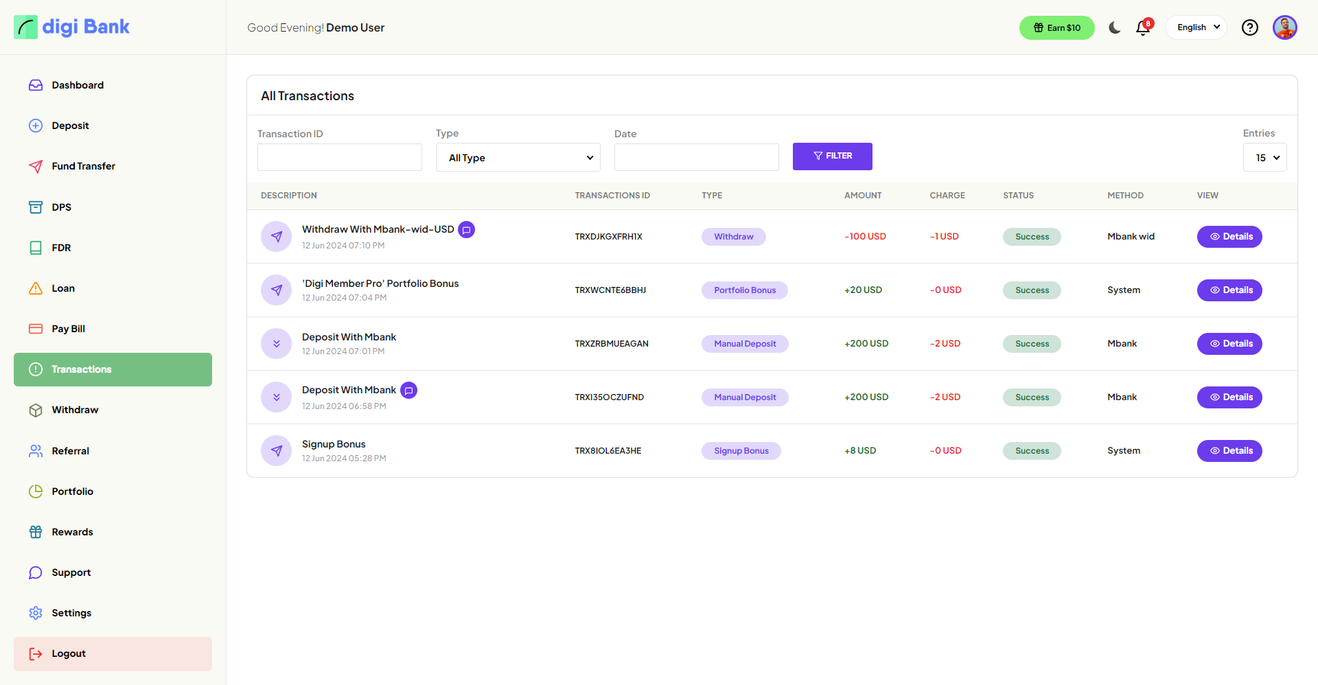 Digibank - Advanced Digital Banking System with Rewards by tdevs ...