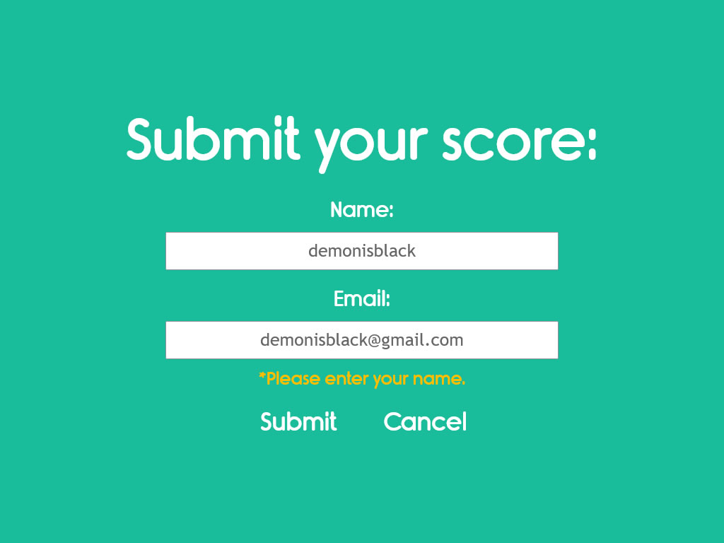 Scoreboard for Rearrange Letters by demonisblack | CodeCanyon