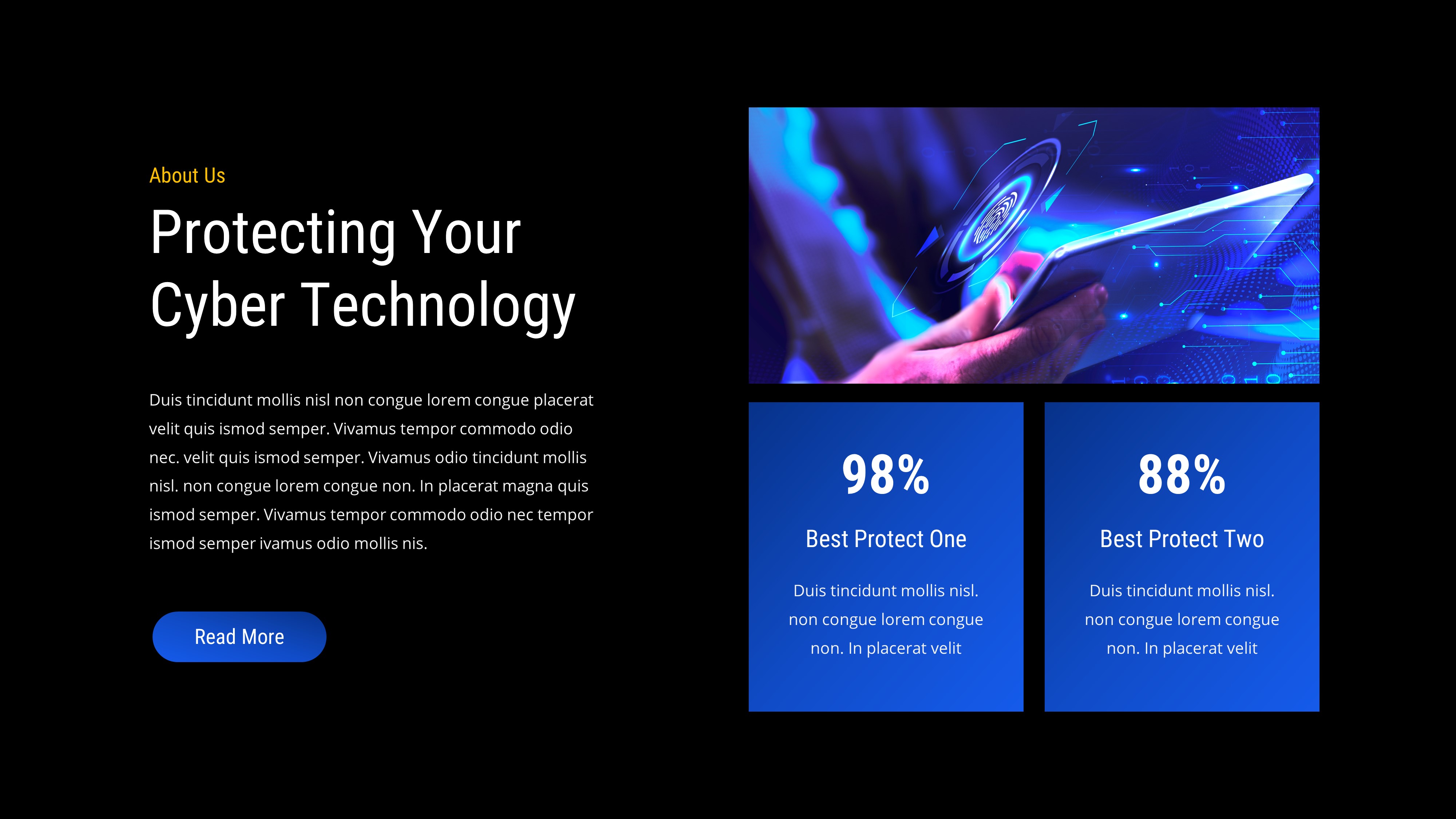 Blueguard - Cyber Security PowerPoint Template, Presentation Templates