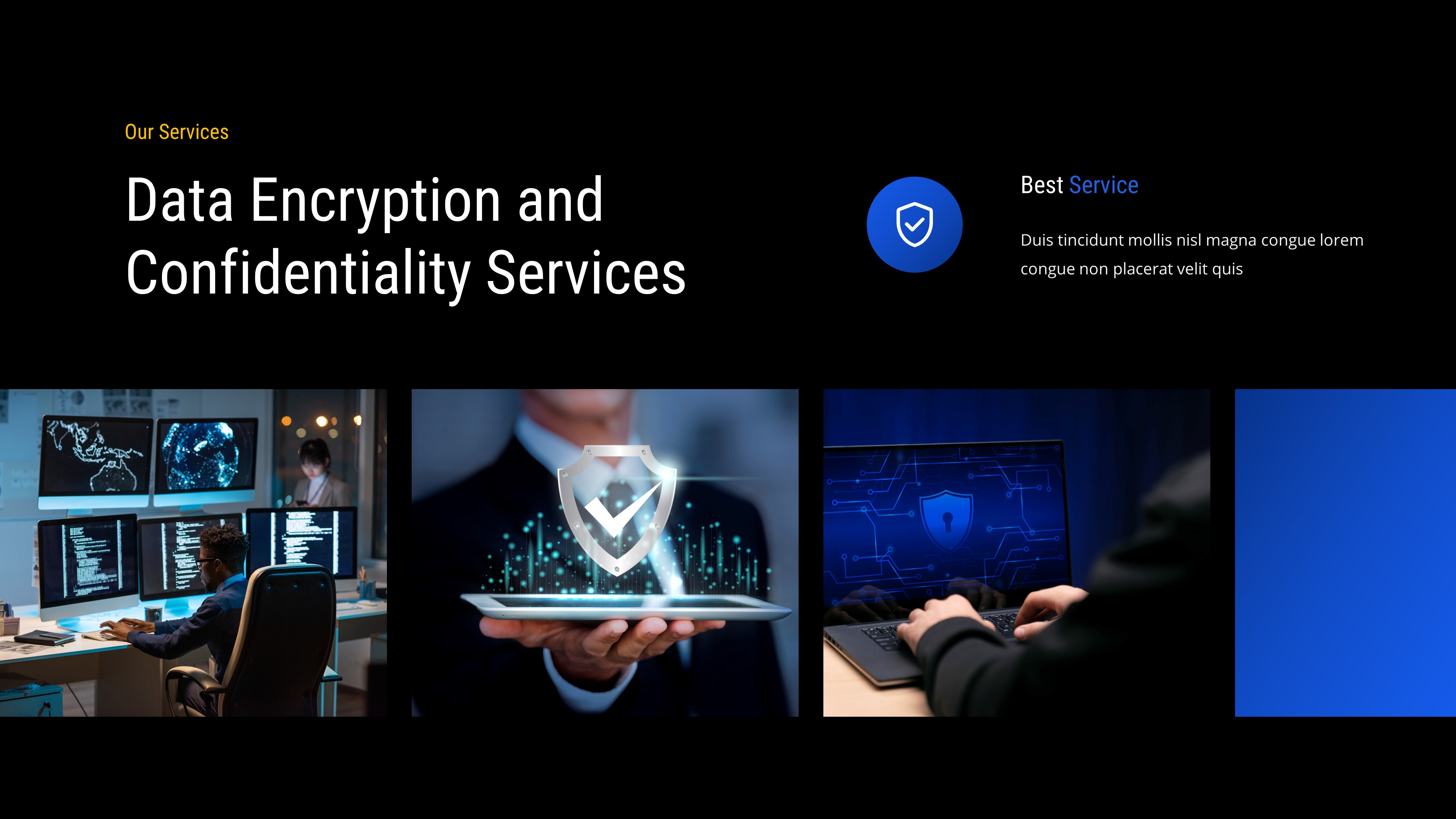 Blueguard - Cyber Security PowerPoint Template, Presentation Templates