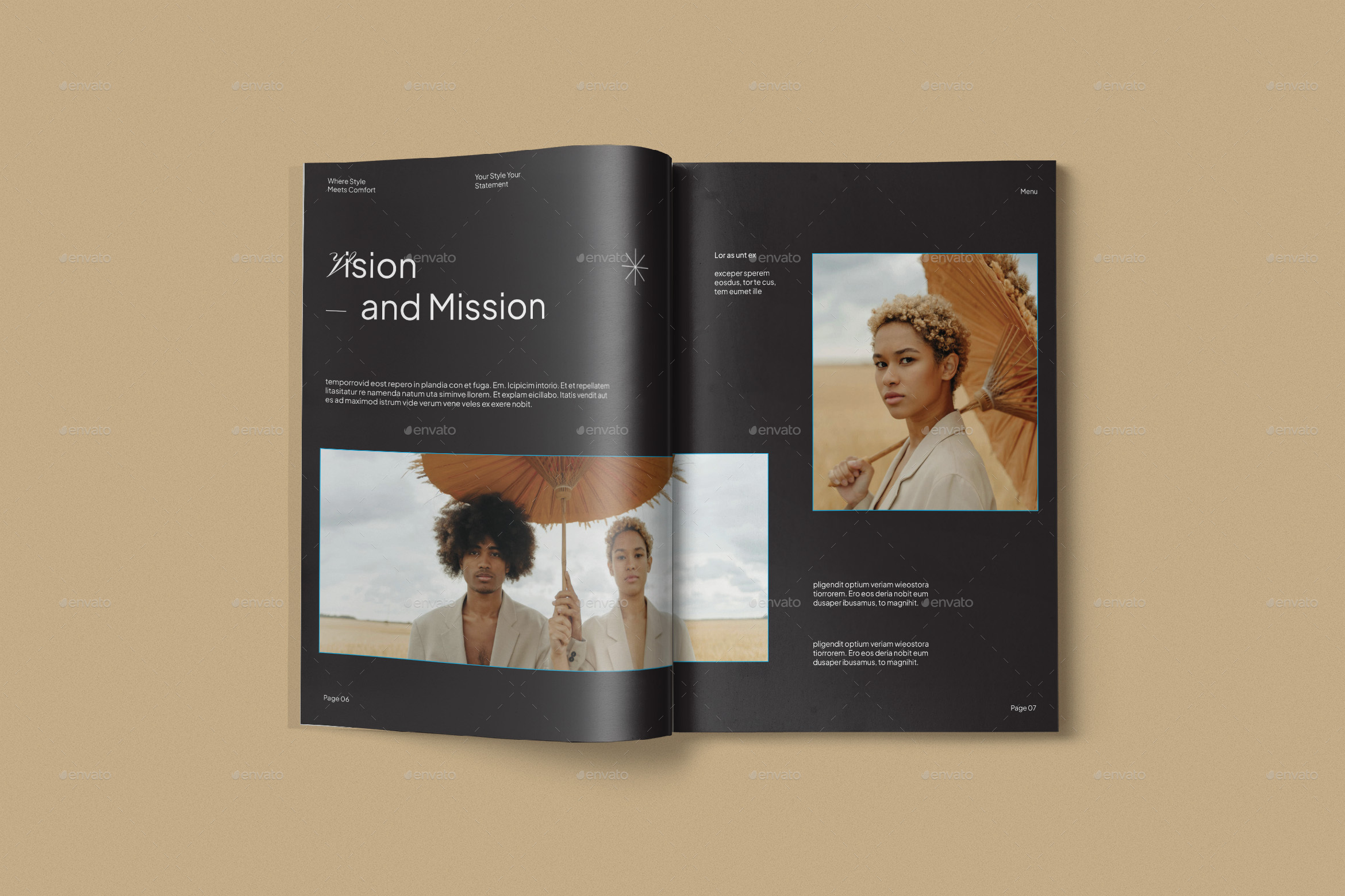 Black White Swiss Minimalist Fashion Portfolio, Print Templates ...