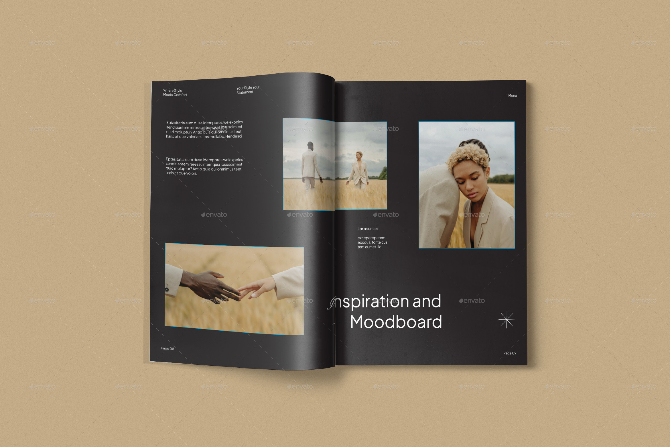 Black White Swiss Minimalist Fashion Portfolio, Print Templates ...