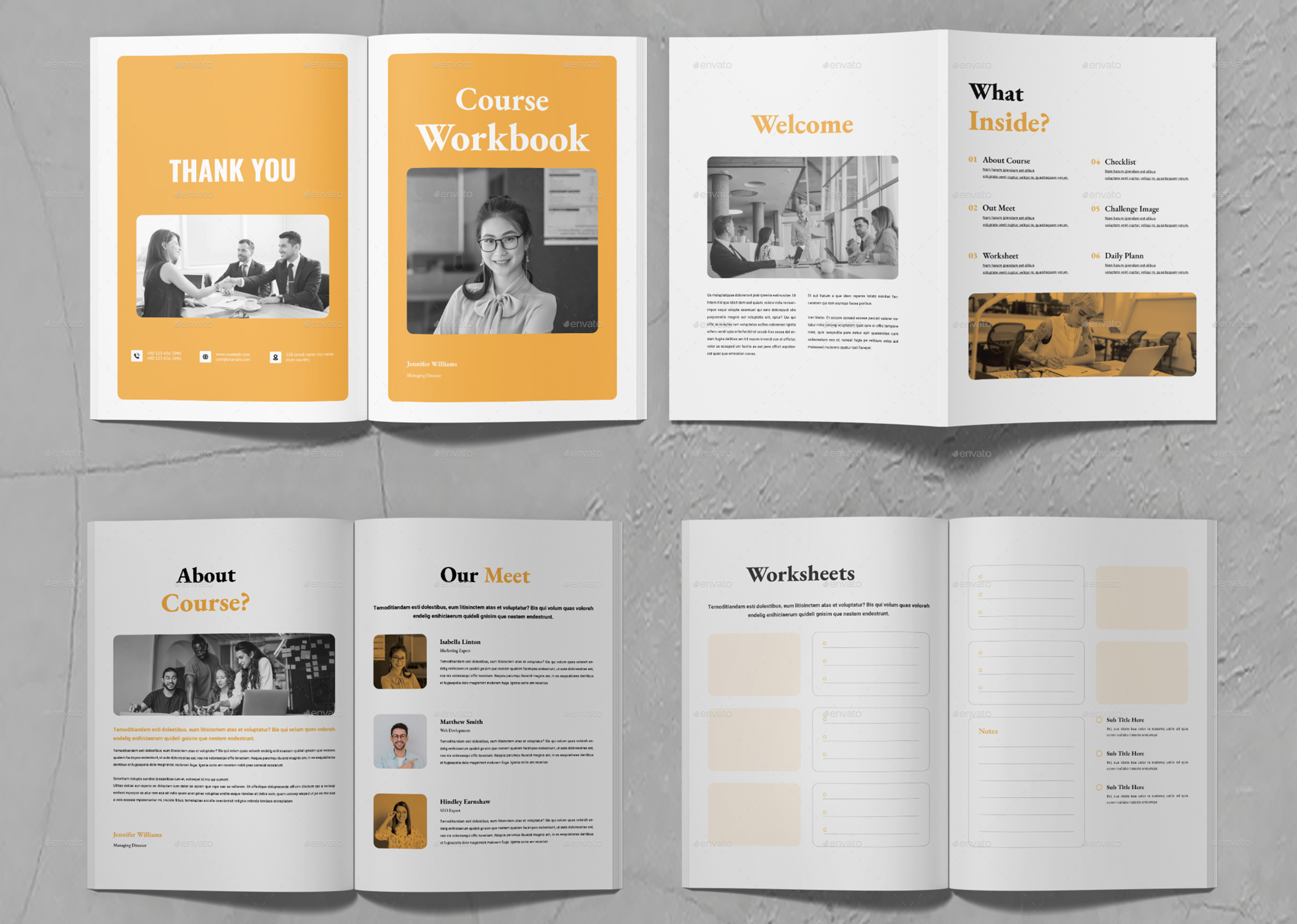 Course Workbook Template Layout, Print Templates | GraphicRiver