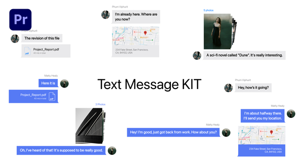 Text Message Kit Premiere Pro, Premiere Pro Templates | VideoHive