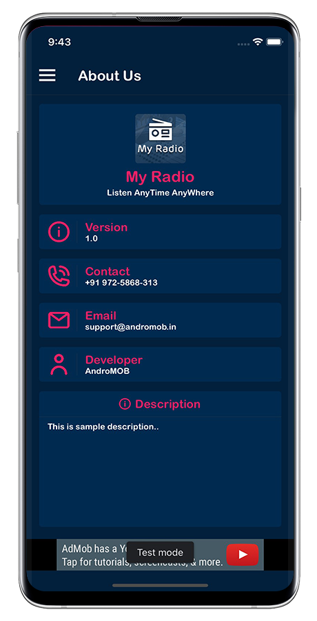 My Radio - iOS Radio App (Single Station) by AndroMOB | CodeCanyon