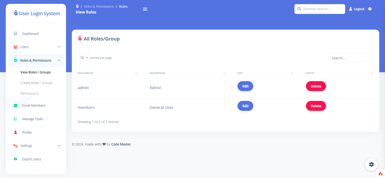 Codeigniter 4 Login with Ion Auth and User management System by Code ...