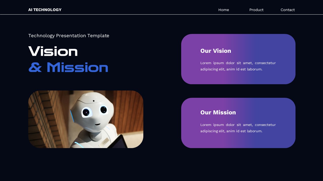 AI Technology - Technology Google Slide Templates, Presentation Templates