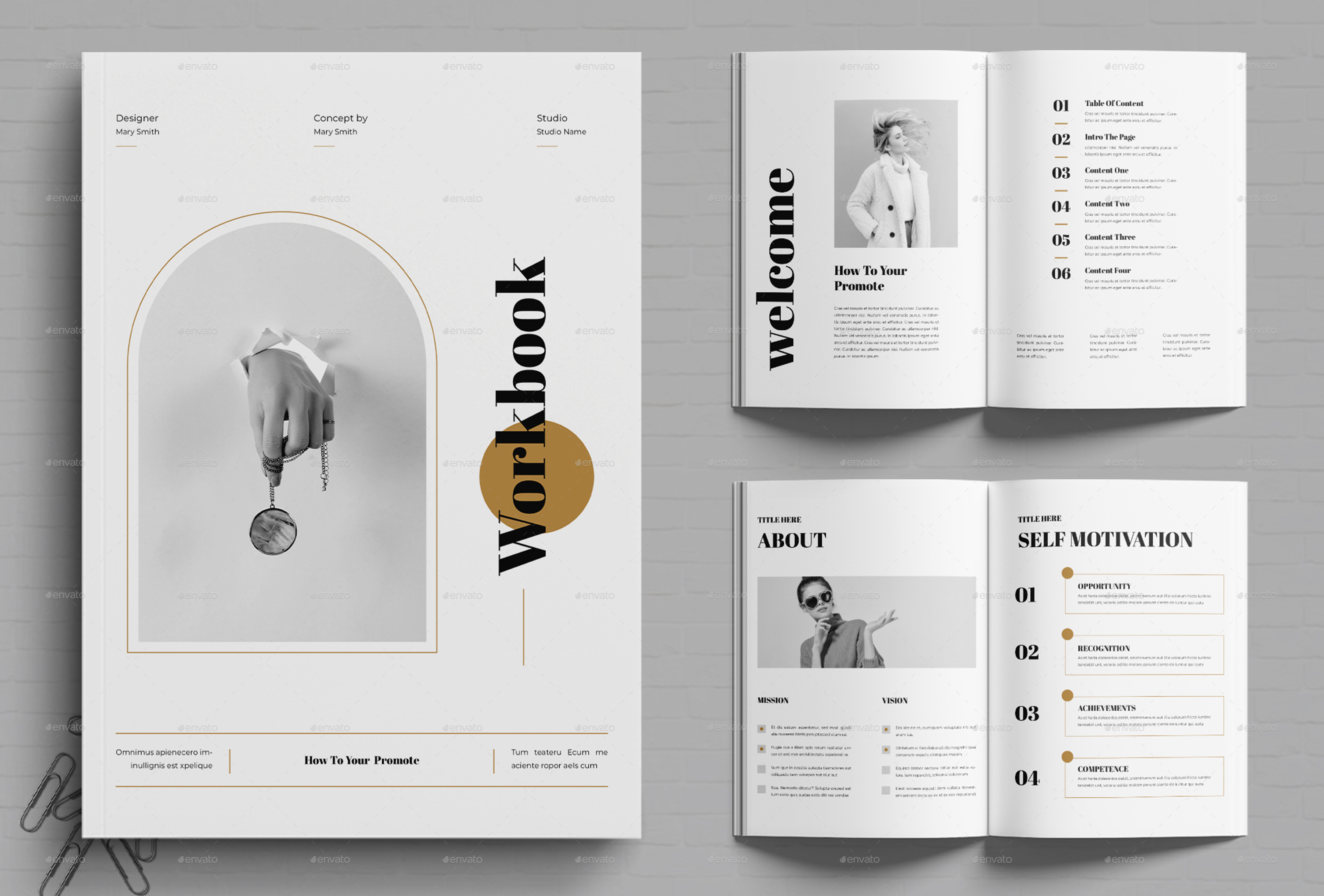 Course Workbook Layout, Print Templates | GraphicRiver