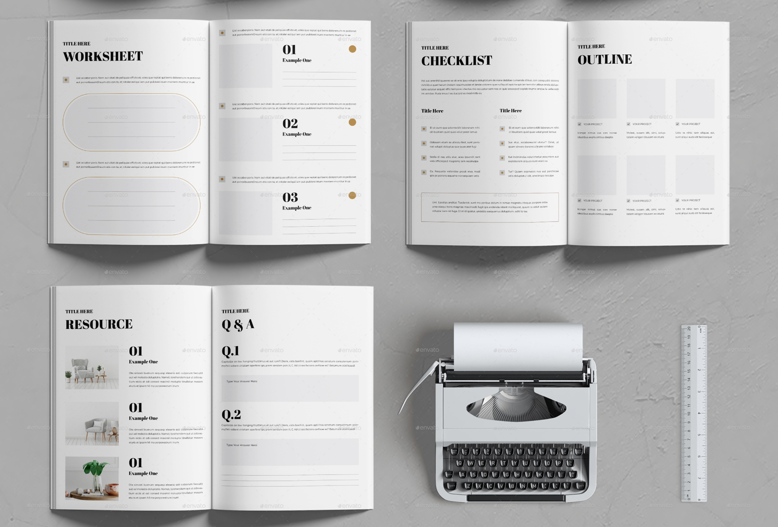Course Workbook Layout, Print Templates | GraphicRiver