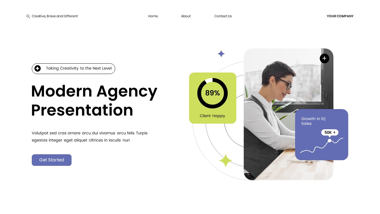 White Blue Creative Ui Ux Modern Agency Pitch Deck Presentation ...