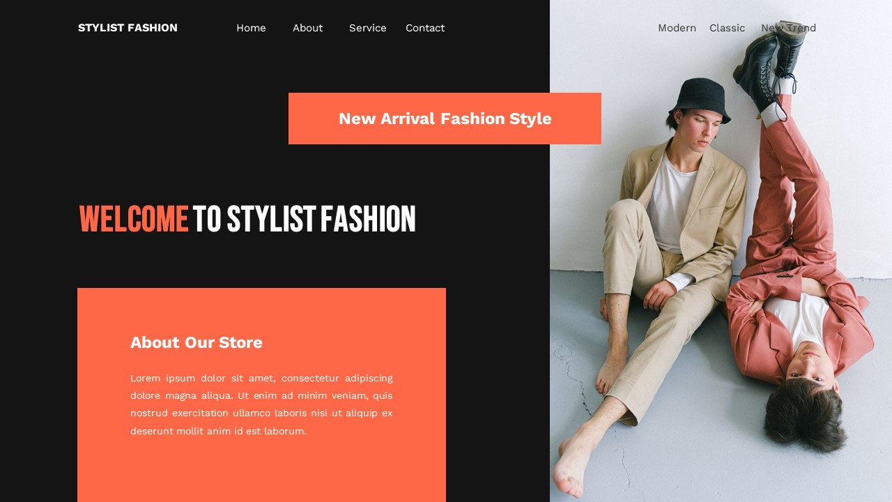 Stylist Fashion - Fashion Google Slide Templates, Presentation Templates
