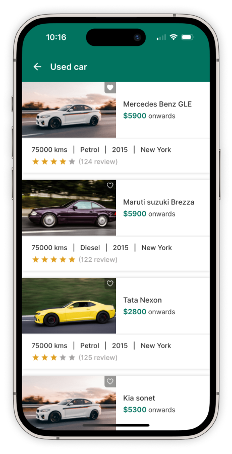 Car Buy & Sell App Template in React Native | CarHub by ...