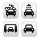 Car Wash Buttons Set - Vector, Vectors | GraphicRiver