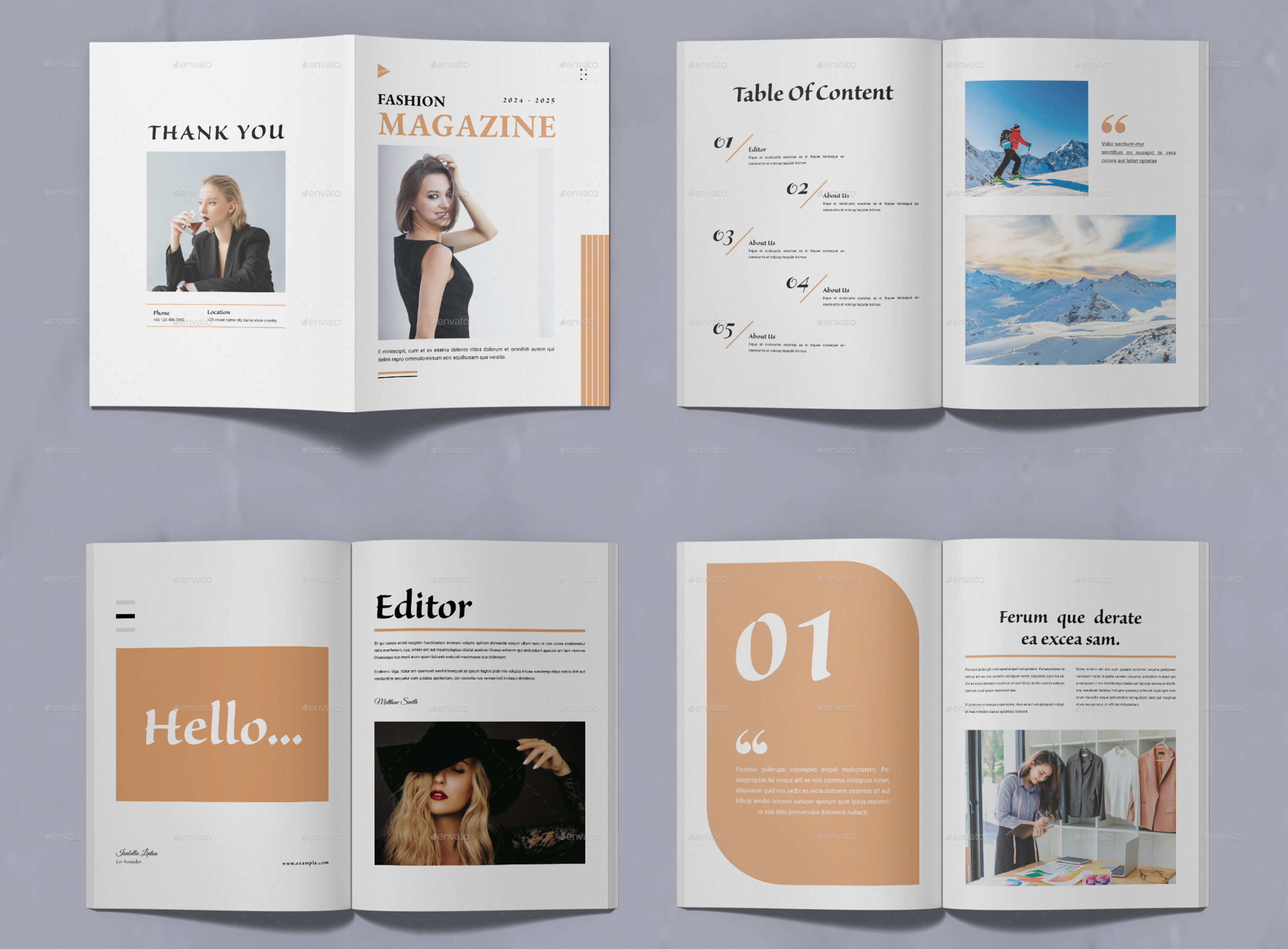 Fashion Magazine Layout Template, Print Templates | GraphicRiver