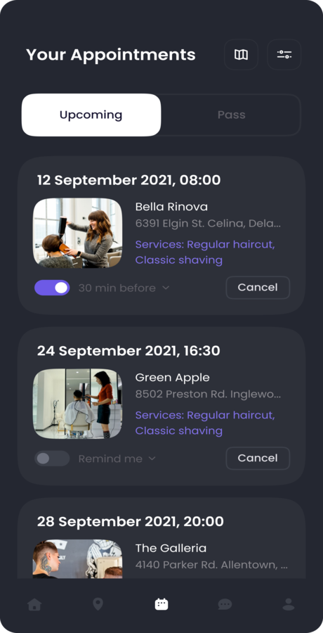 FloCutters ANDROID + IOS + FIGMA | UI Kit | Ionic | BeautySalons, Spa ...