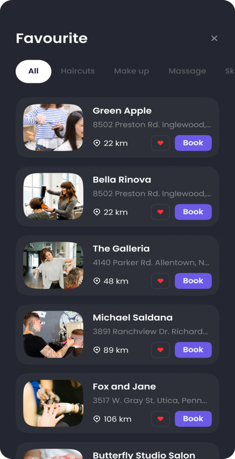 FloCutters ANDROID + IOS + FIGMA | UI Kit | Ionic | BeautySalons, Spa ...