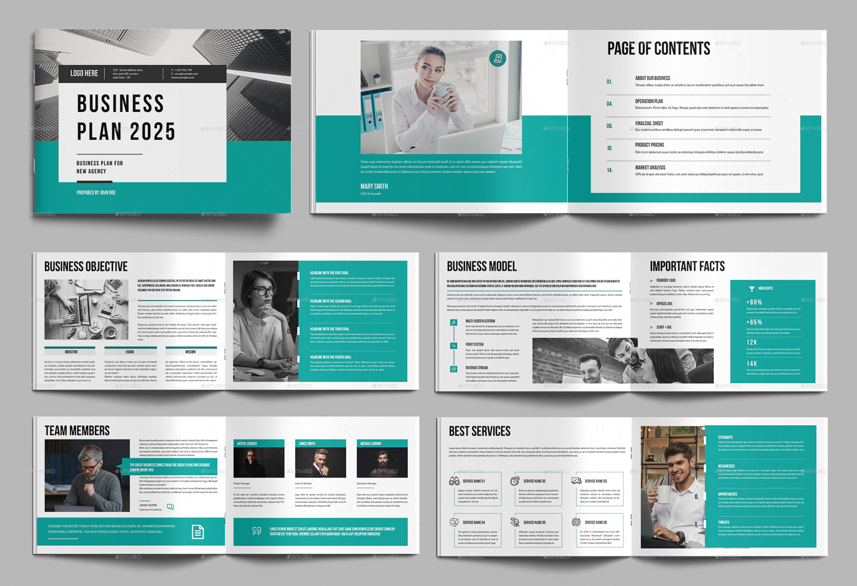 Business Plan Brochure Template, Print Templates | GraphicRiver