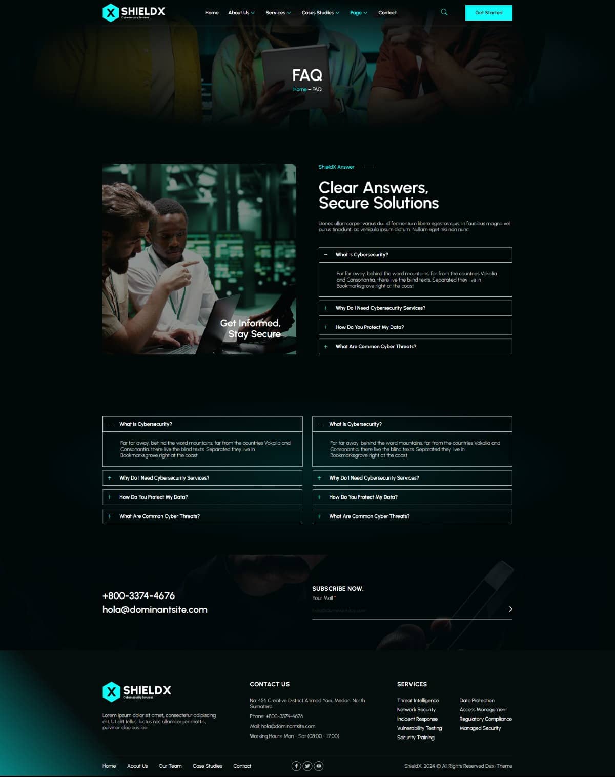 ShieldX - Cybersecurity Services Elementor Template Kit by Dex-Theme