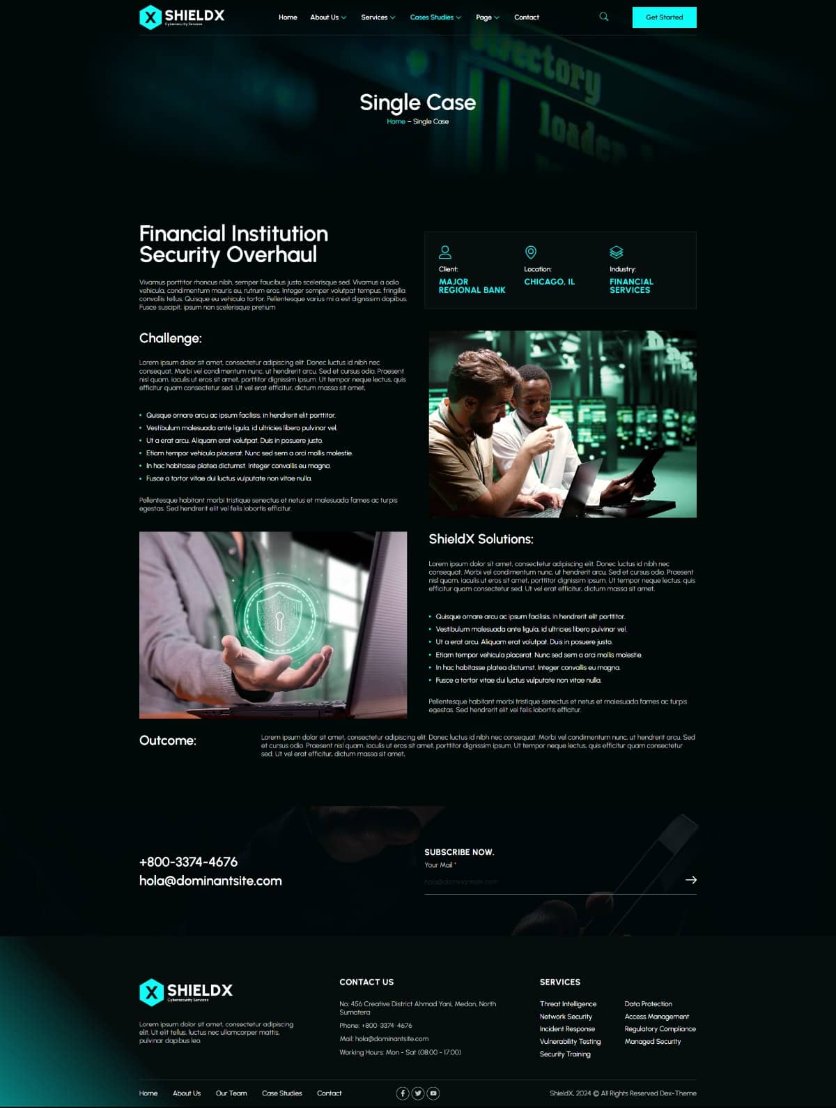 ShieldX - Cybersecurity Services Elementor Template Kit by Dex-Theme