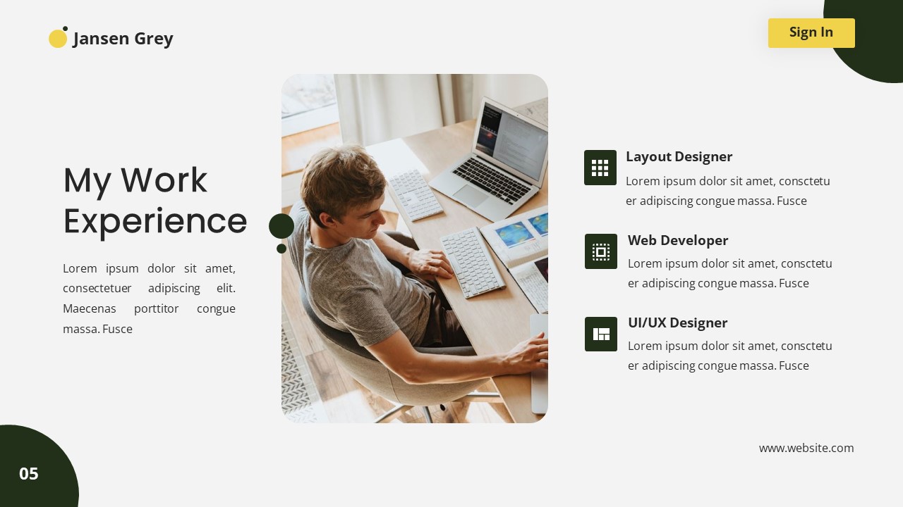 Curriculum Vitae & Portfolio Powerpoint, Presentation Templates ...