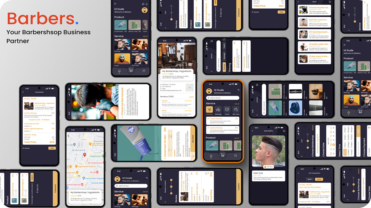 Barbers - Multi Barbershop Apps (SaaS), Booking Appointment, Employee POS App, and Web Admin by ...