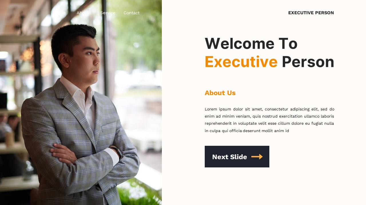 Executive Person - Business Powerpoint Templates, Presentation Templates