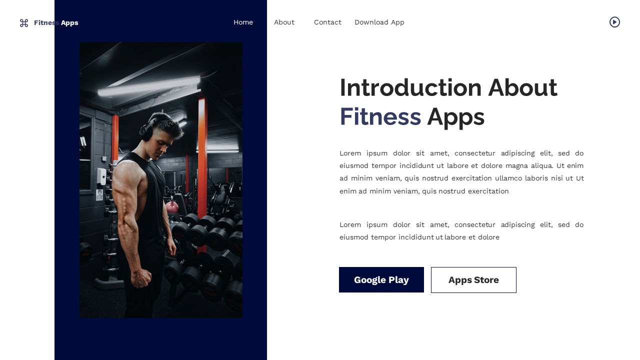 Fitness Apps - Mobile App Powerpoint Templates, Presentation Templates