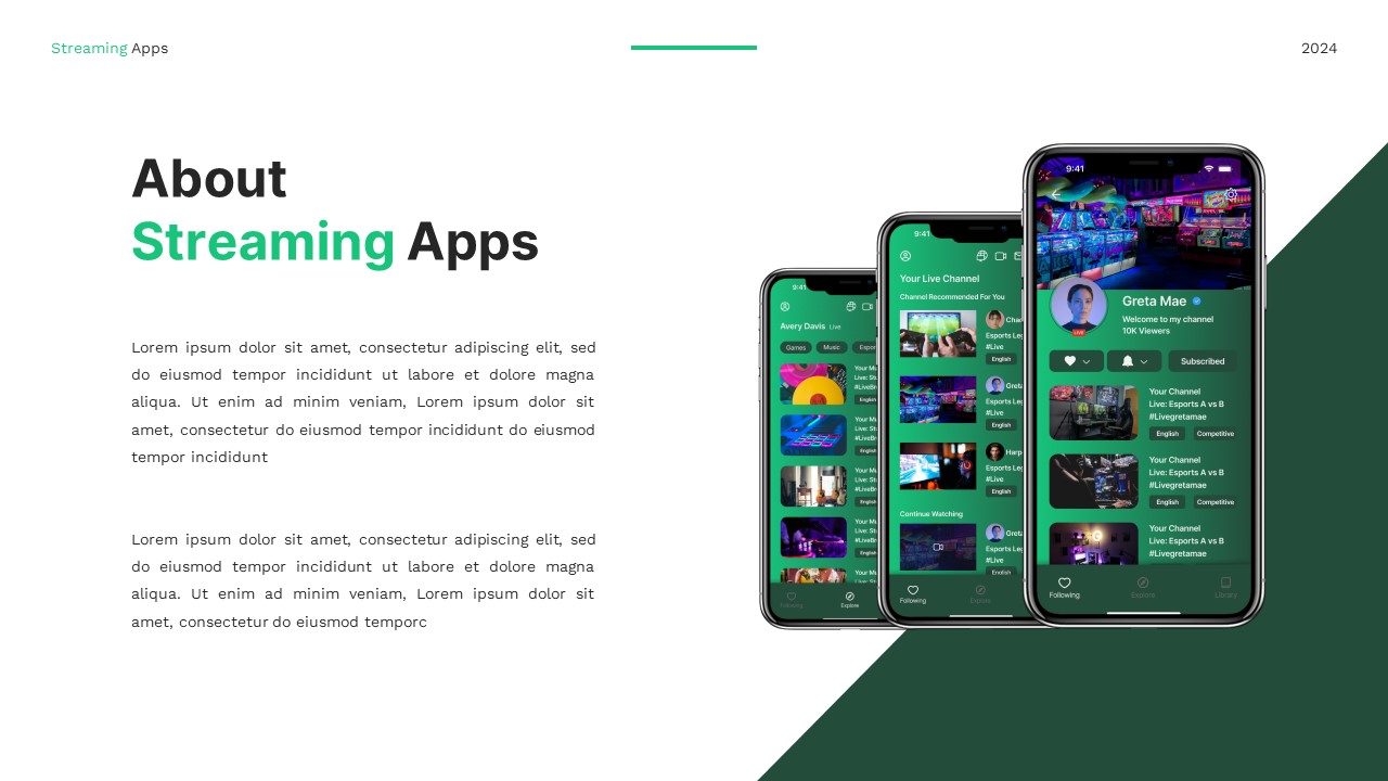 Streaming Apps - Mobile App Powerpoint Templates, Presentation Templates