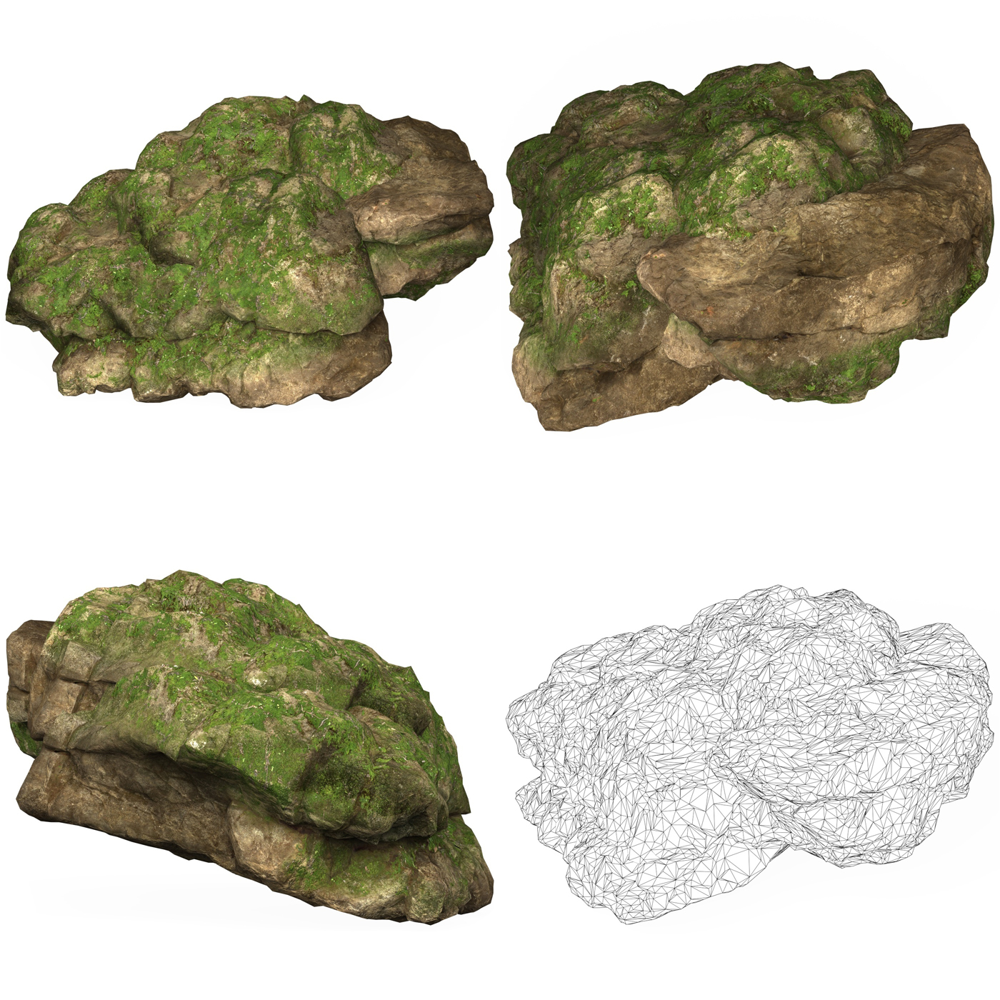 12 Mountain Rocks Collection by plantworld3d | 3DOcean