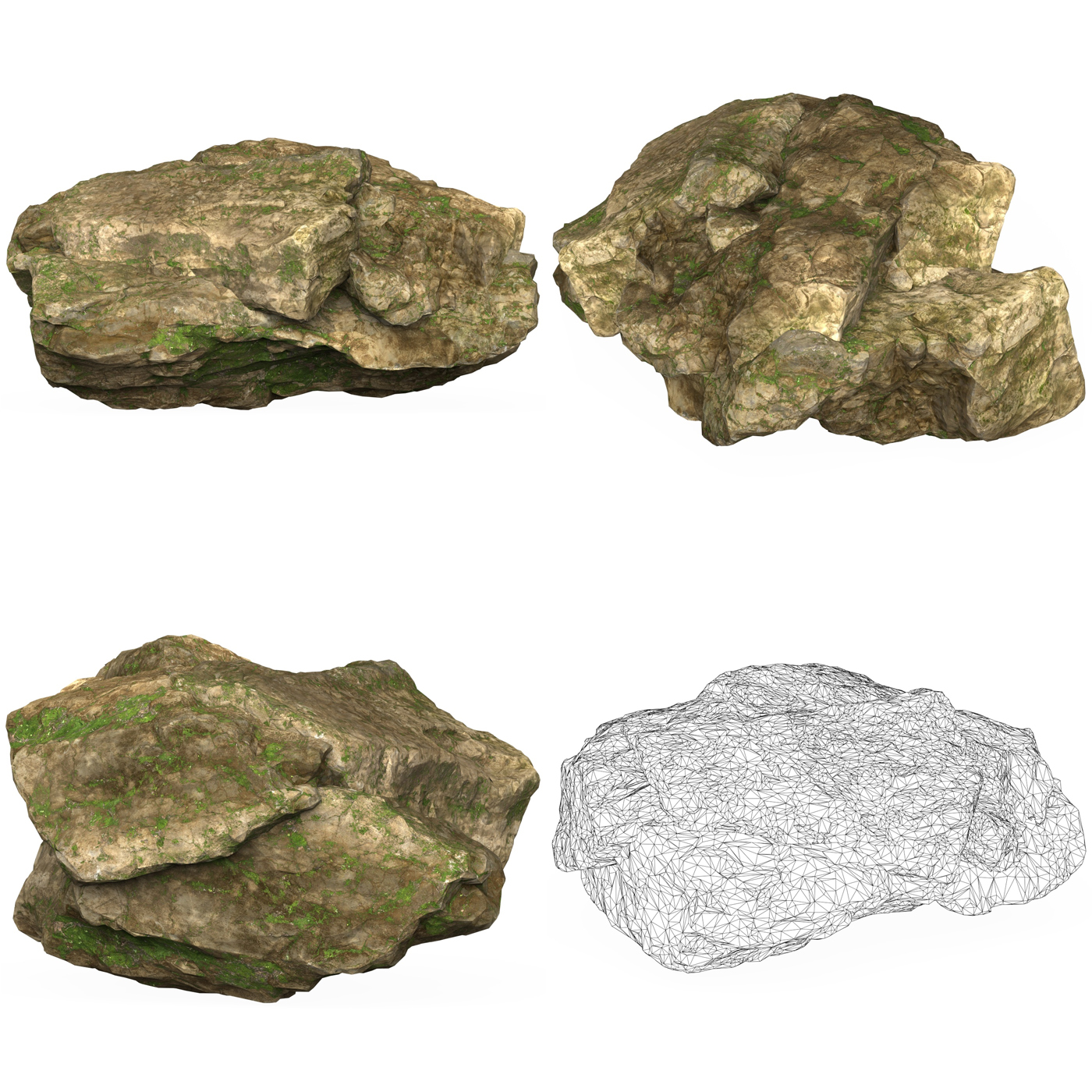 12 Mountain Rocks Collection by plantworld3d | 3DOcean