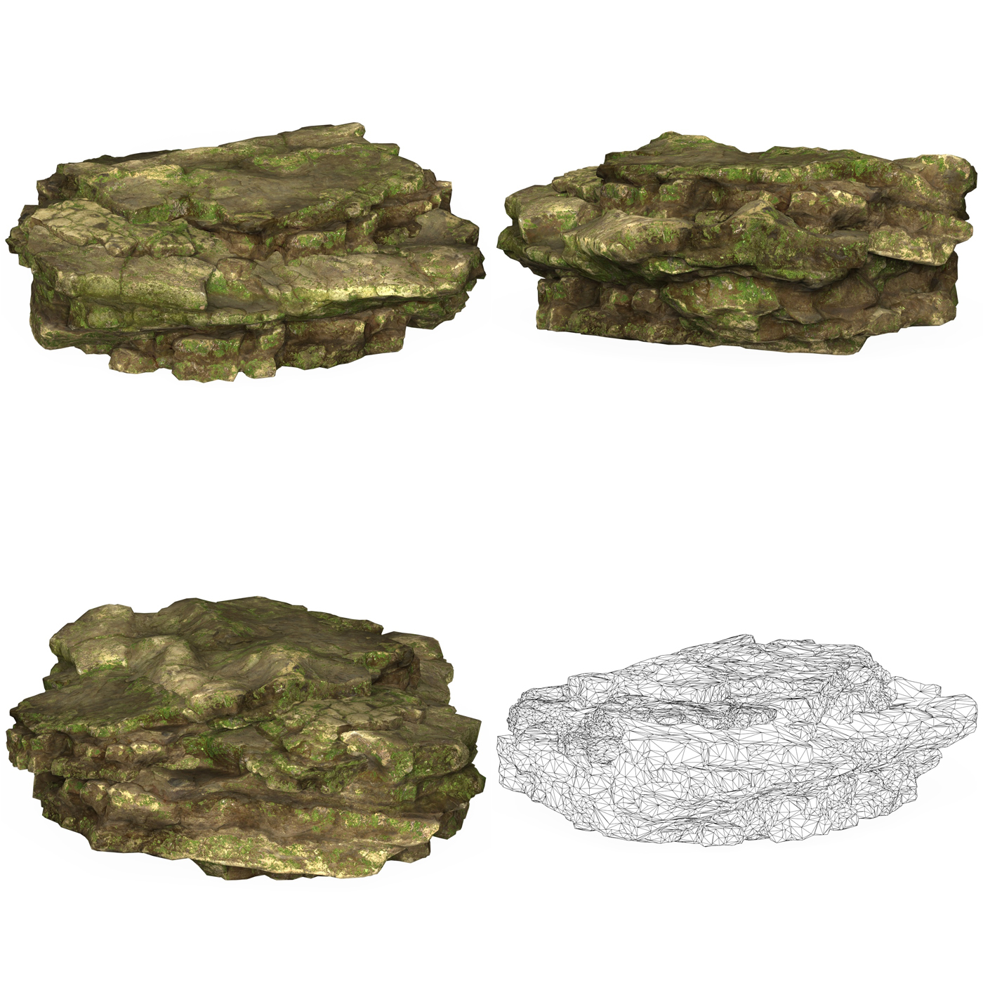 12 Mountain Rocks Collection by plantworld3d | 3DOcean