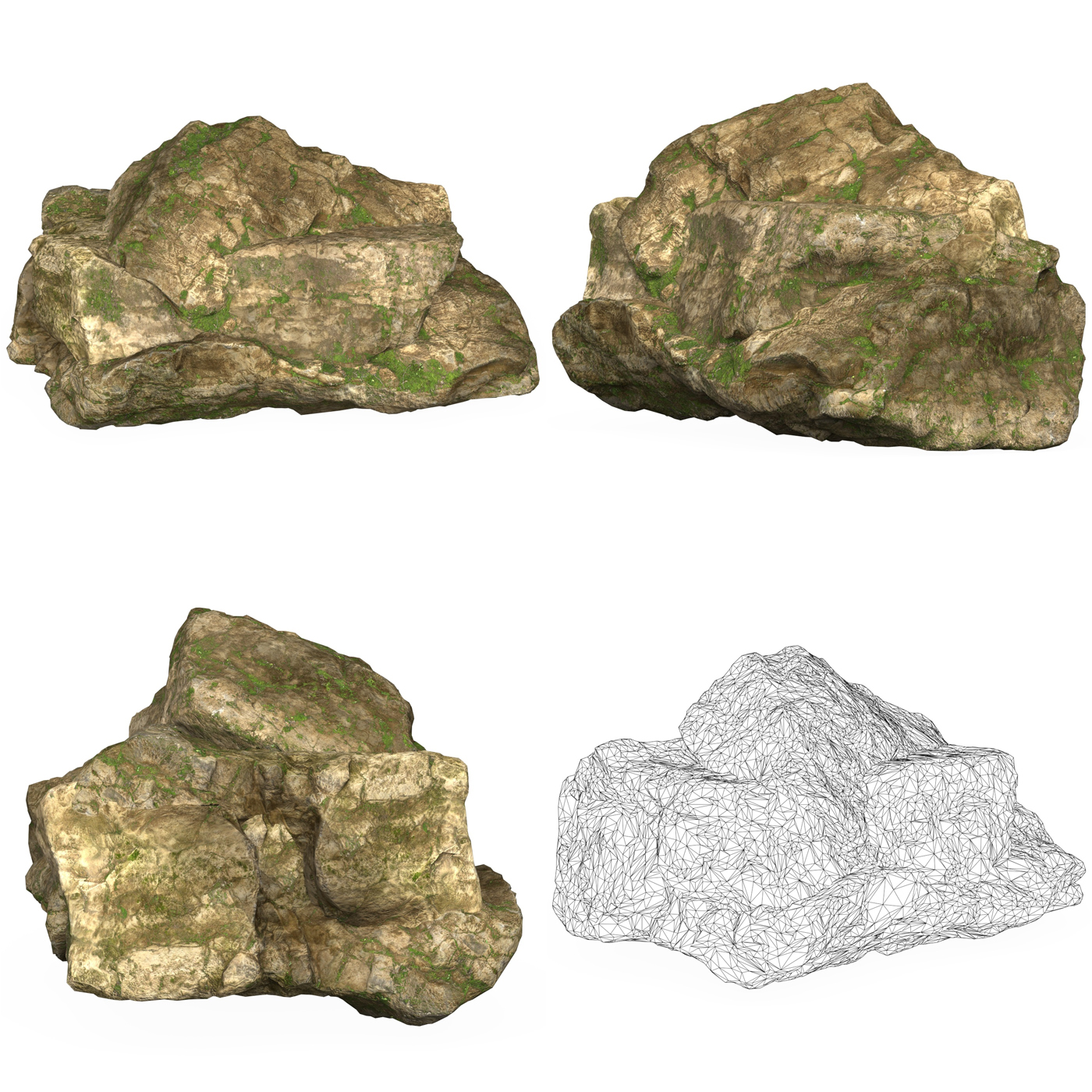 12 Mountain Rocks Collection by plantworld3d | 3DOcean
