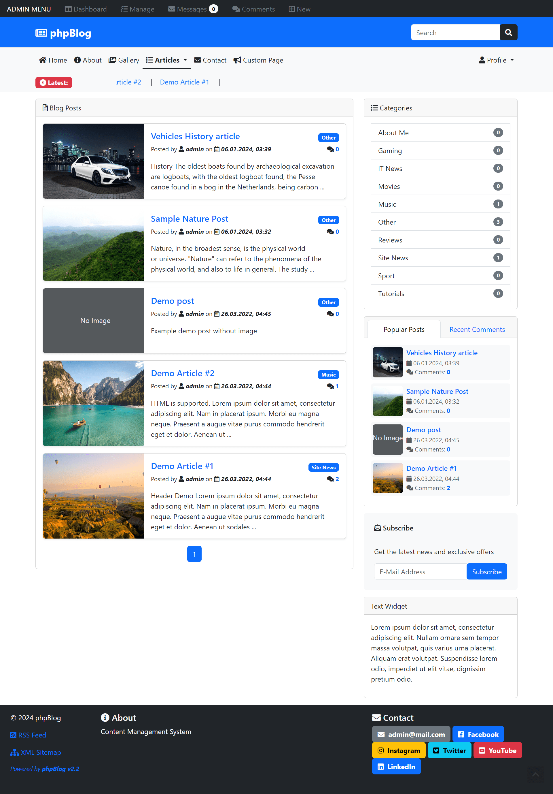 phpBlog - News, Blog & Magazine CMS by Antonov_WEB | CodeCanyon
